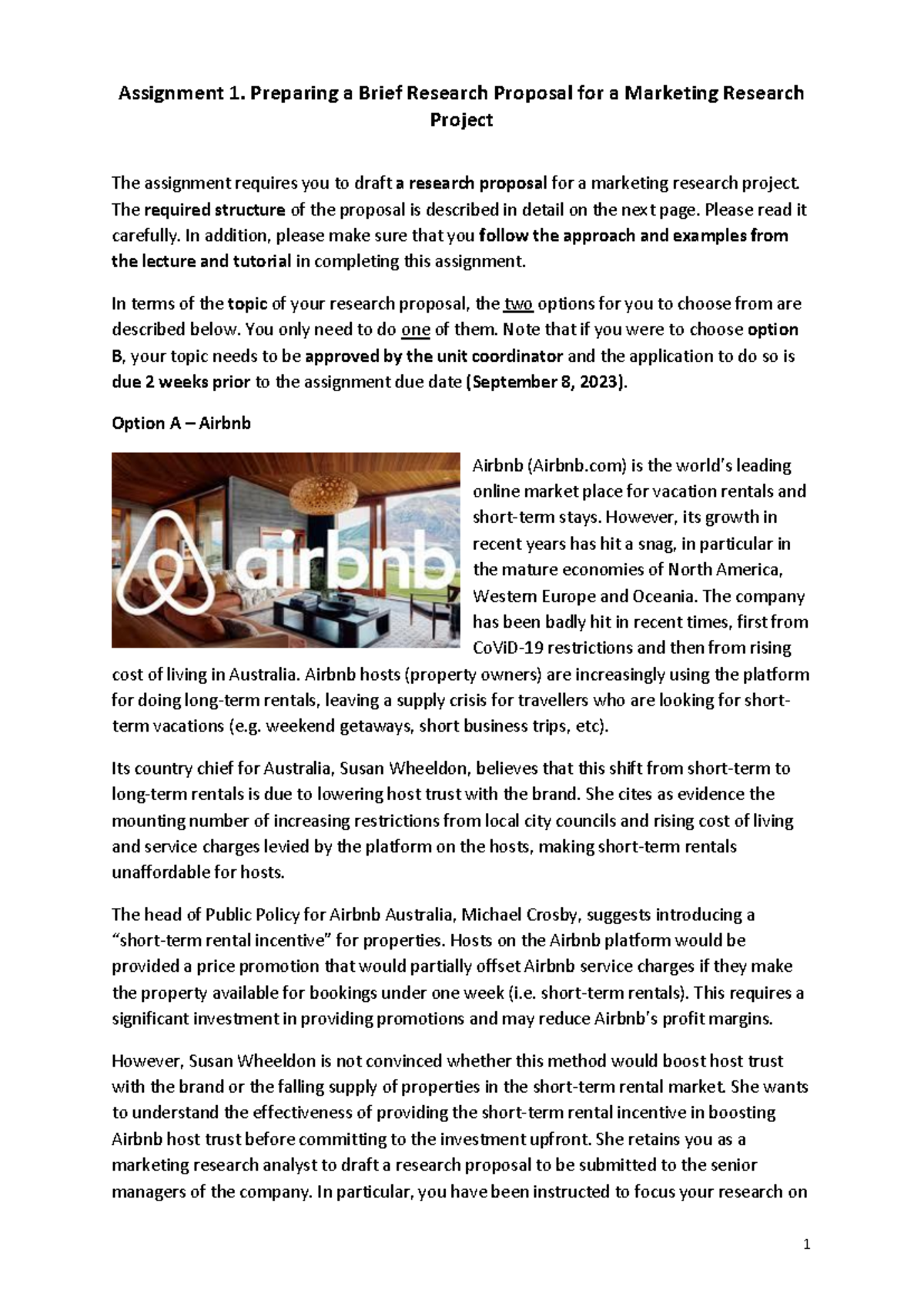 Preparing a Brief Research Proposal for a Marketing Research Project ...