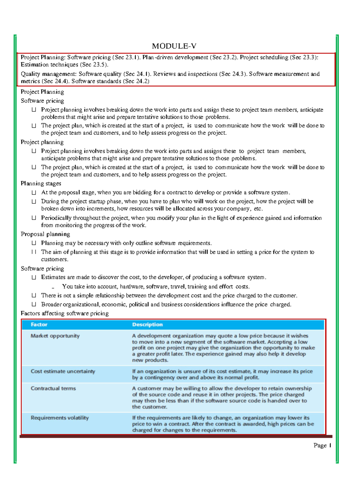 SE Mod5@Az Documents - Software engineering notes - MODULE-V Project ...