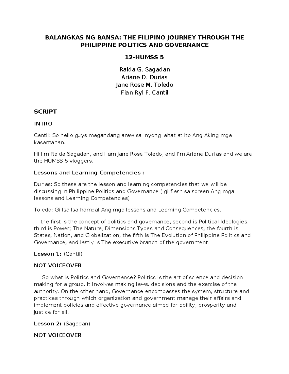 Balangkas NG BA-WPS Office - BALANGKAS NG BANSA: THE FILIPINO JOURNEY ...