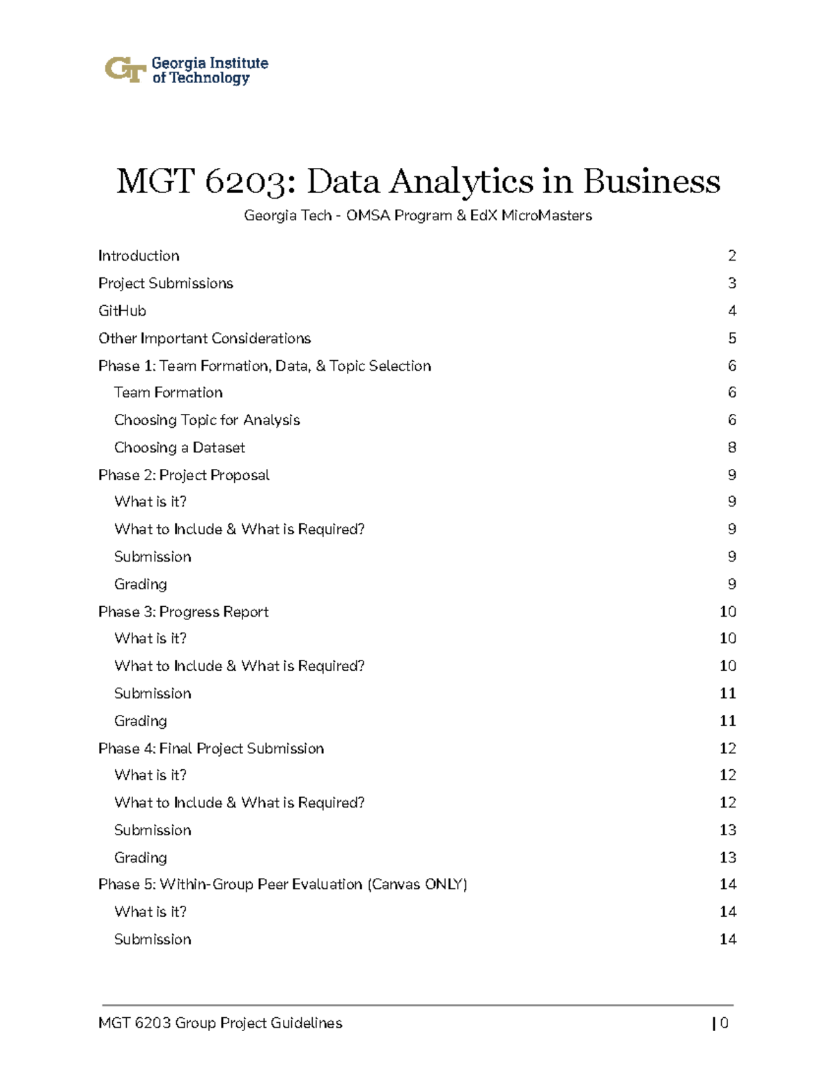 Group Project Guidelines - MGT 6203: Data Analytics in Business Introduction Georgia Tech - OMSA ...