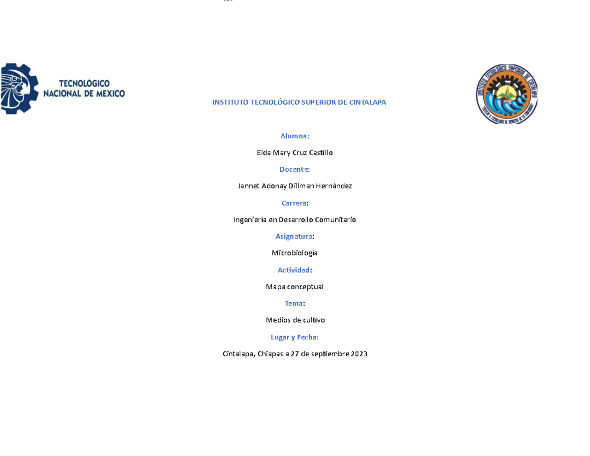 Mapaa - lOMoAR cPSD| 16422290 INSTITUTO TECNOLÓGICO SUPERIOR DE ...