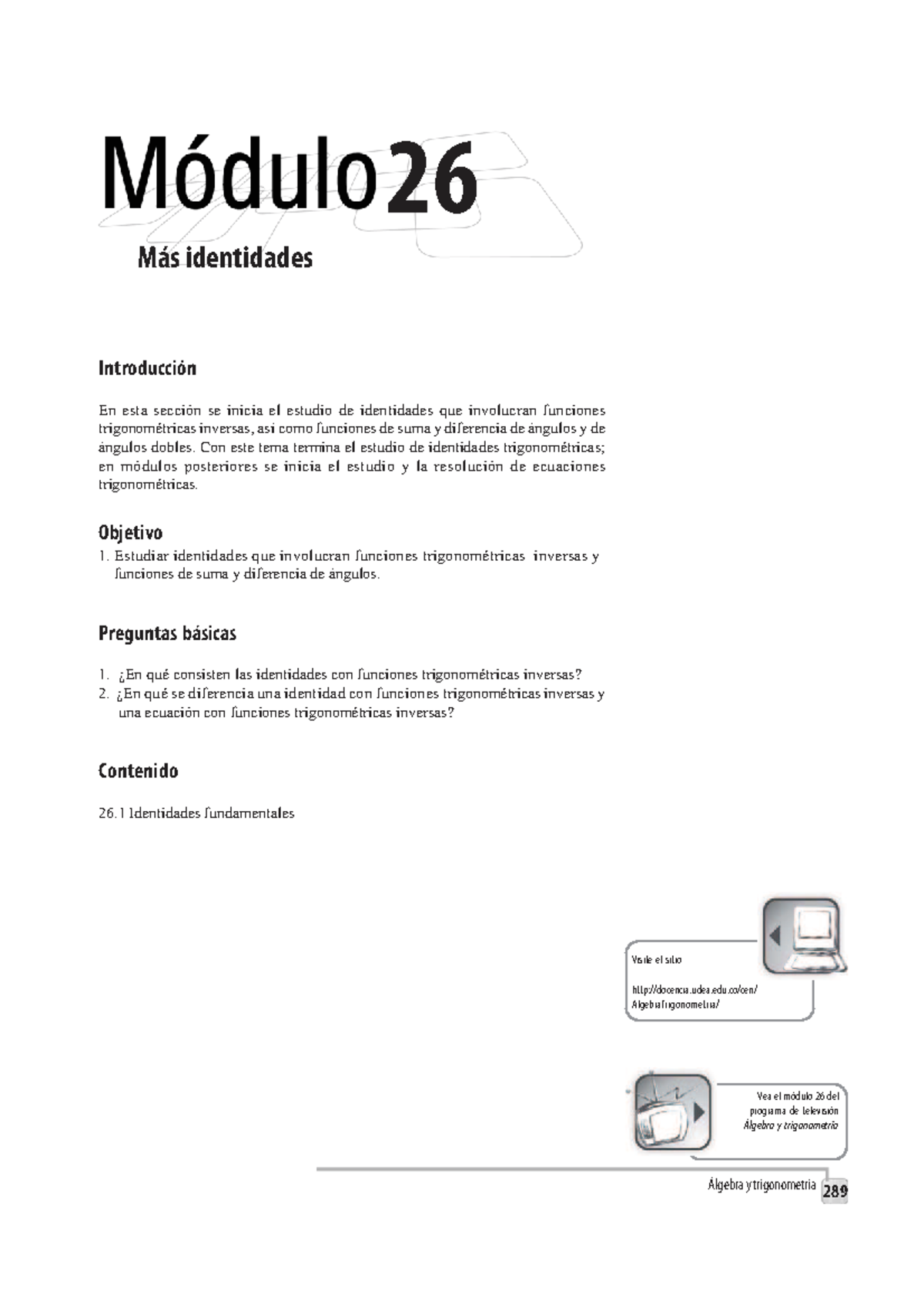 Modulo 26 de A y T - física - Álgebra y trigonometría Introducción En ...