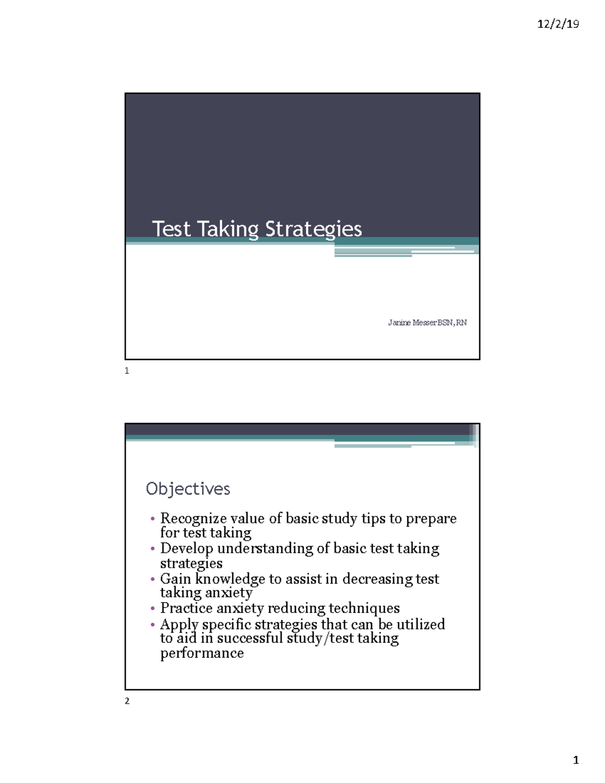 Test-Taking-Strategies students final - Test Taking Strategies Janine ...
