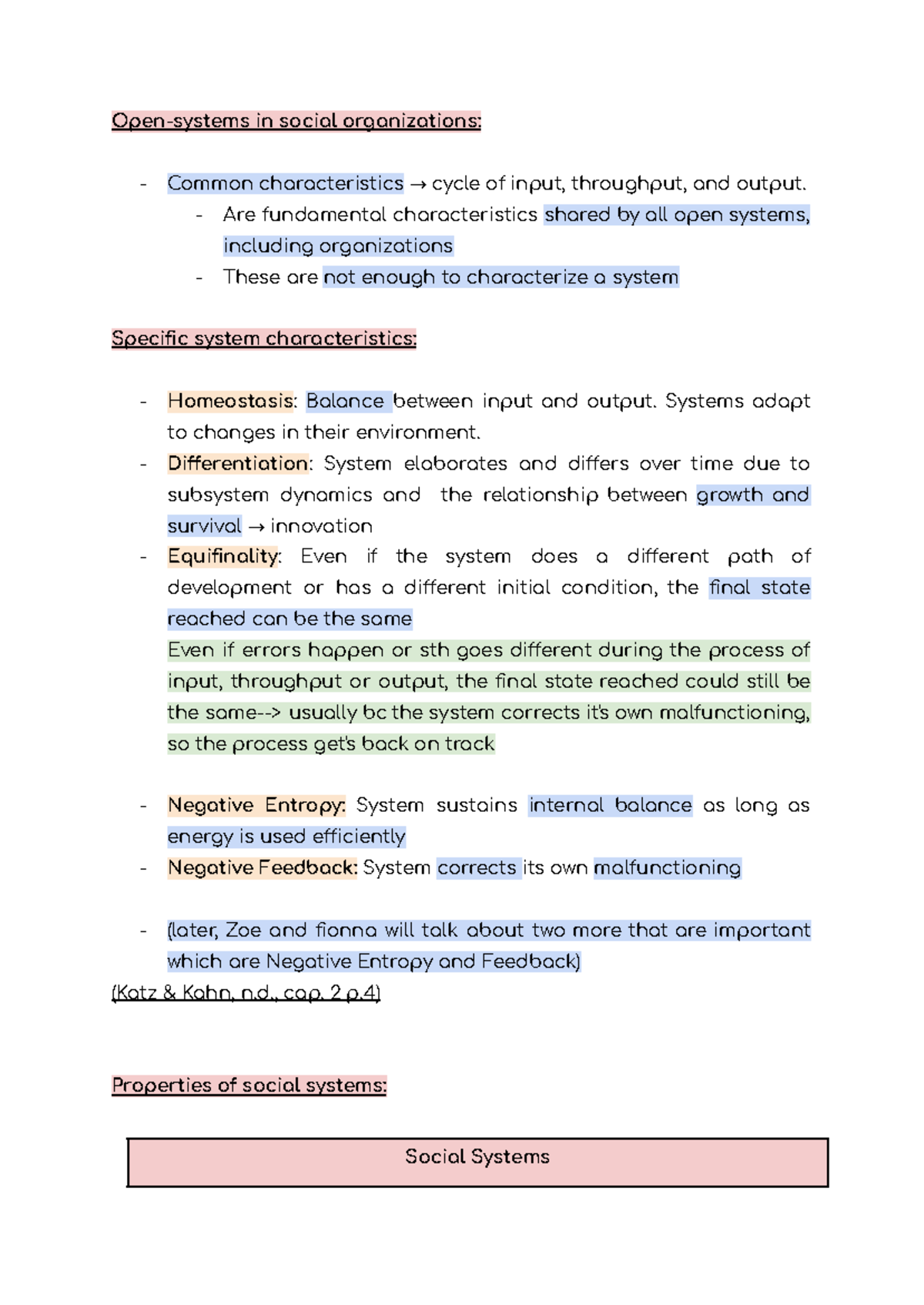 Open-systems in social organizations: Katz and Kahn - Open-systems in ...
