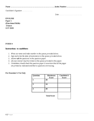 101 FORM 3 PP1 Marking Scheme - ZERAKI EXAM TERM 3 2021 MARKING SHEME ...