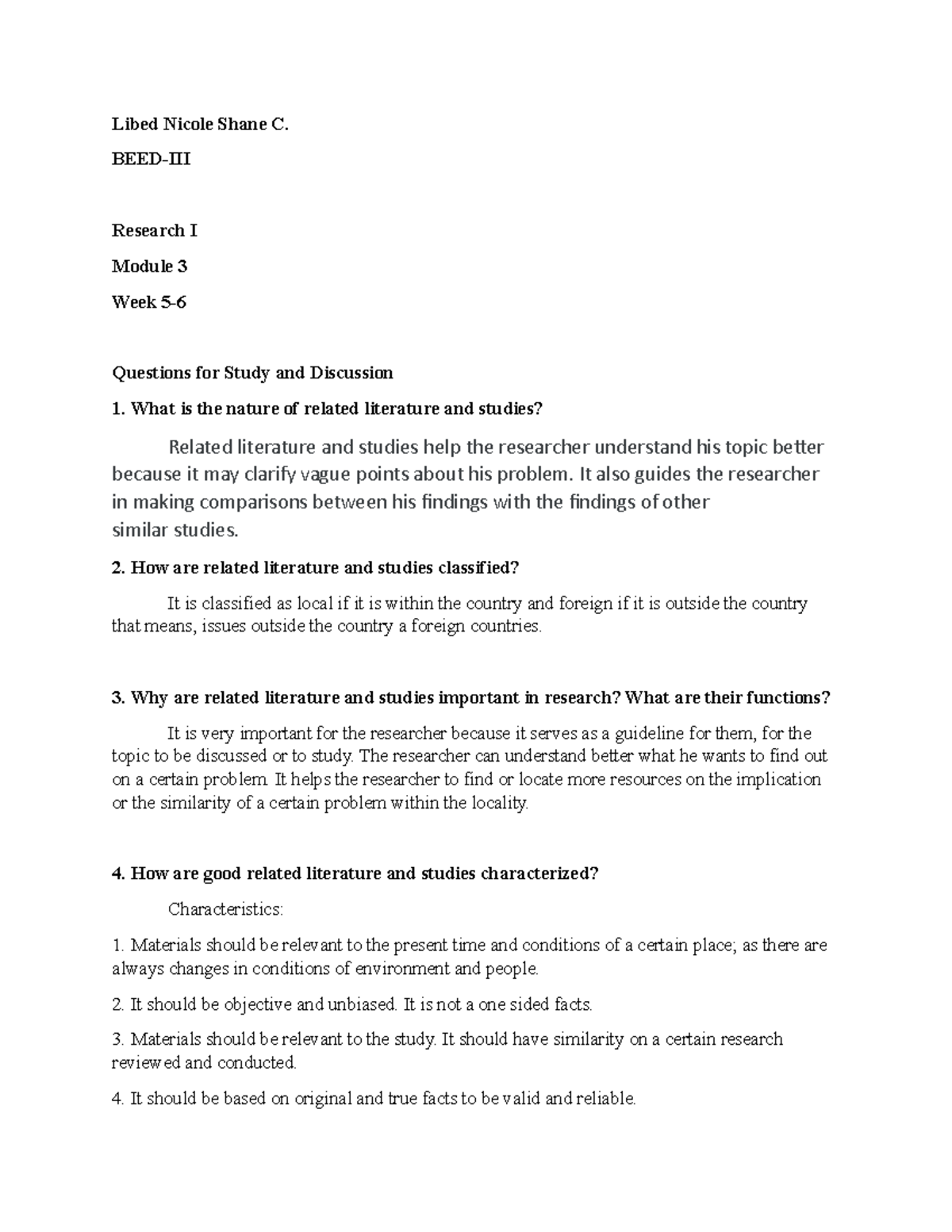 Libed Module 3 - history - Libed Nicole Shane C. BEED-III Research I ...