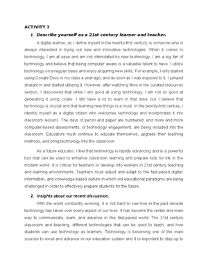 Reflection Paper in Teaching Profession - ) Reflection: What did I ...