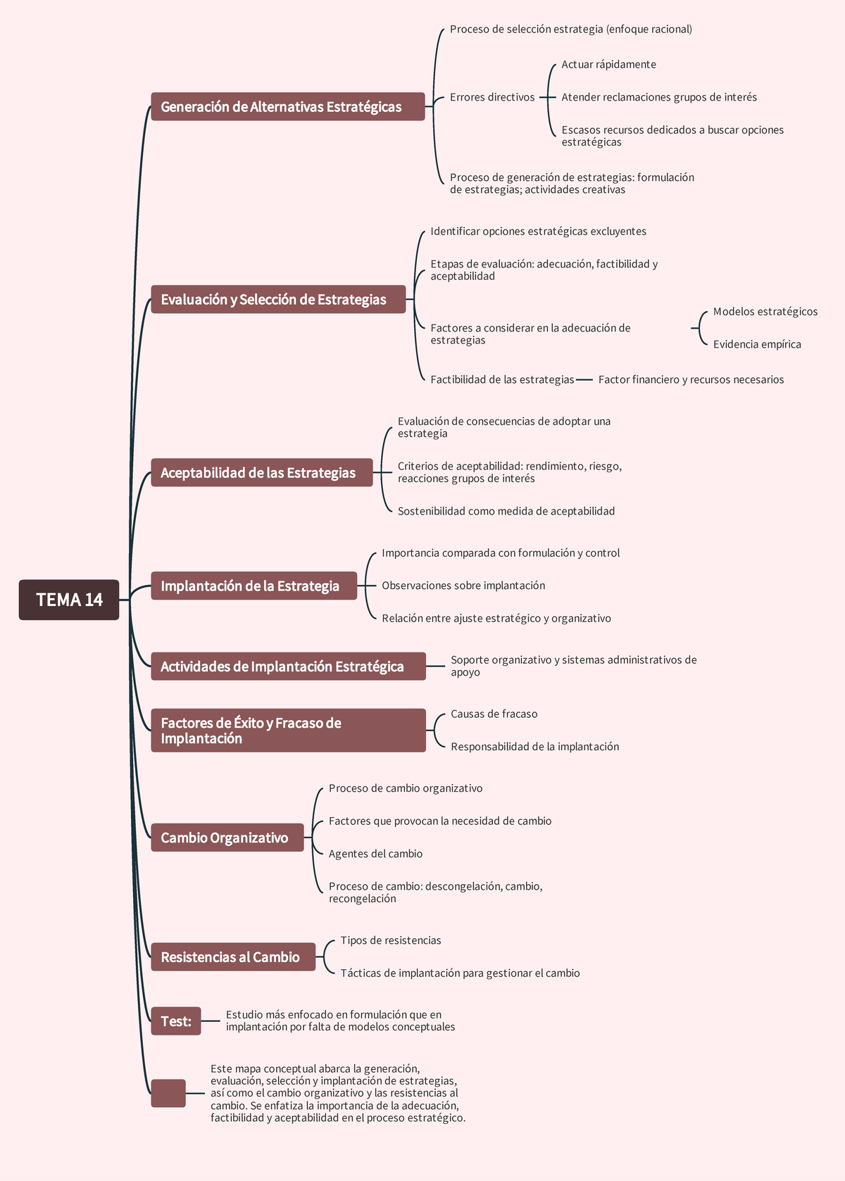 TEMA 14 esquema - TEMA 14 Generación de Alternativas Estratégicas - Studocu