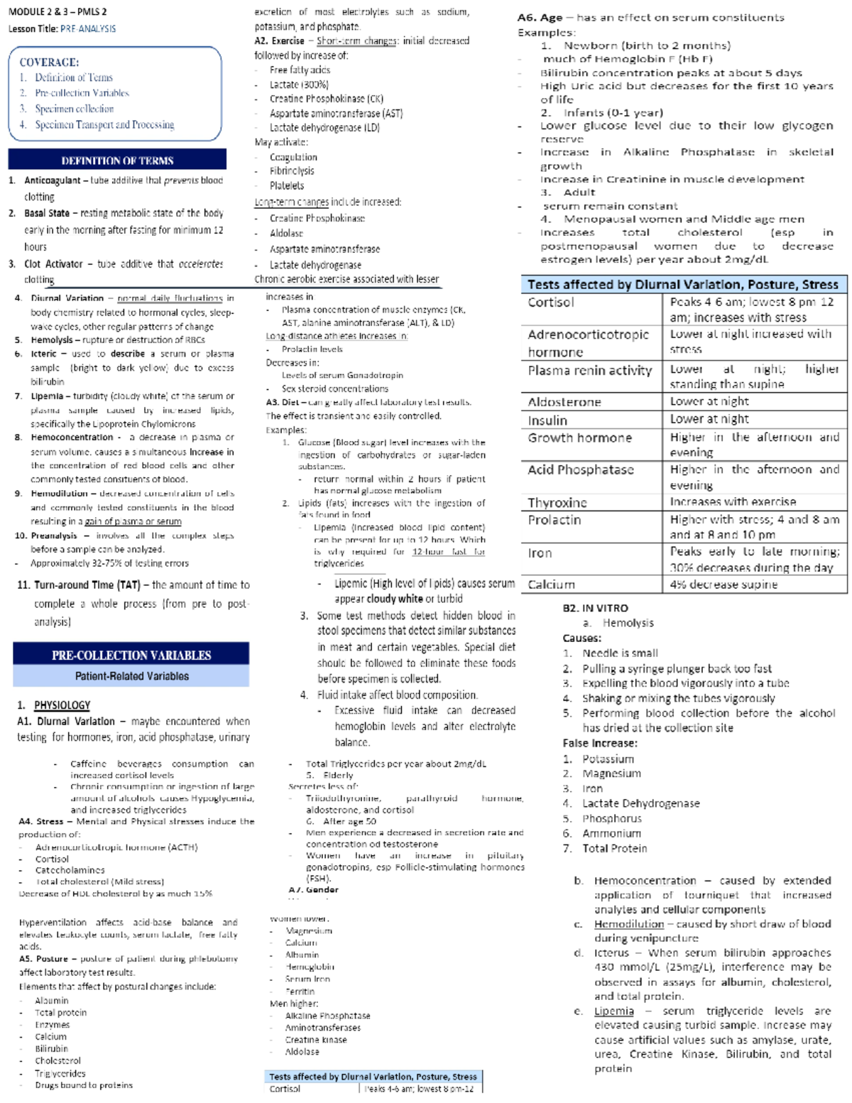 PMLS2 Notes - Medical technology - Studocu