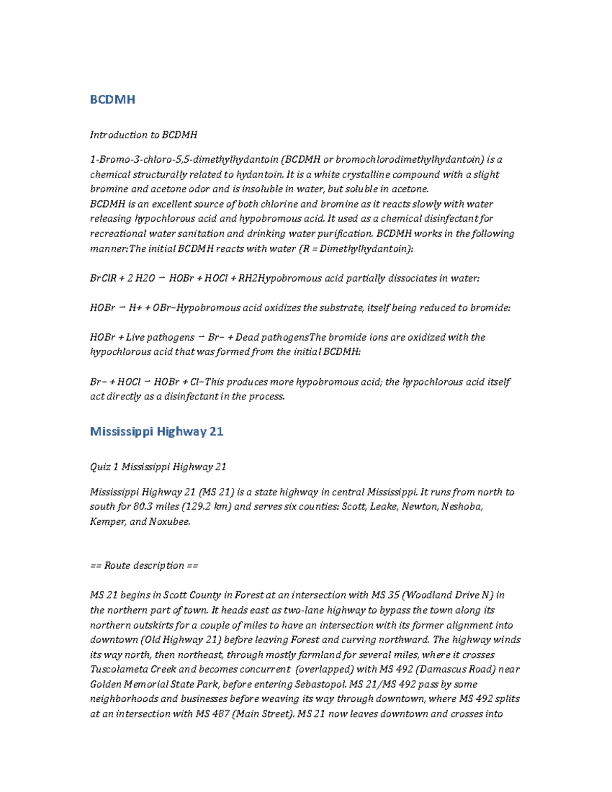 PSY167 Assignment Bcdmh - BCDMH Introduction to BCDMH 1-Bromo-3-chloro ...