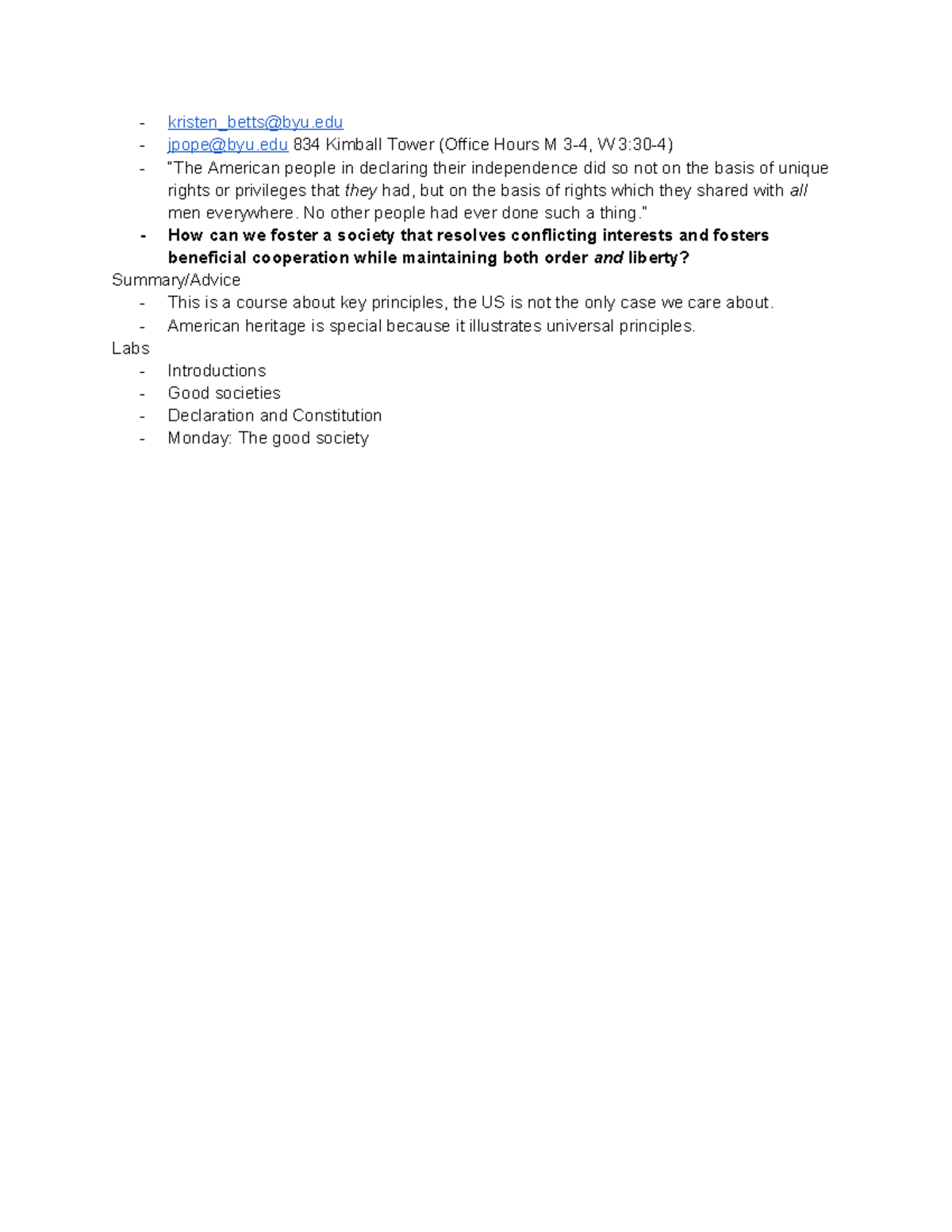 American Heritage - Lecture notes - kristen_betts@byu jpope@byu 834 ...