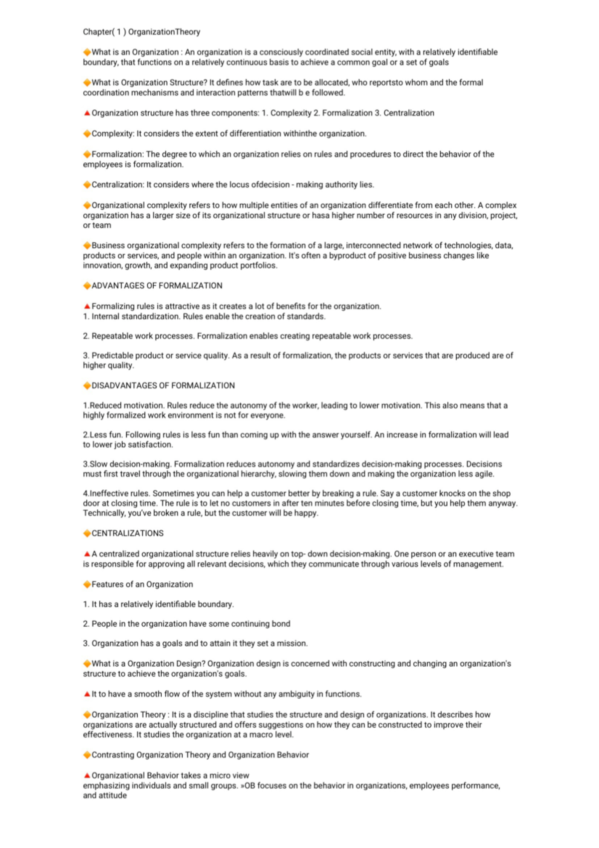 Ch1 ort - Summary organizational behavior - Studocu