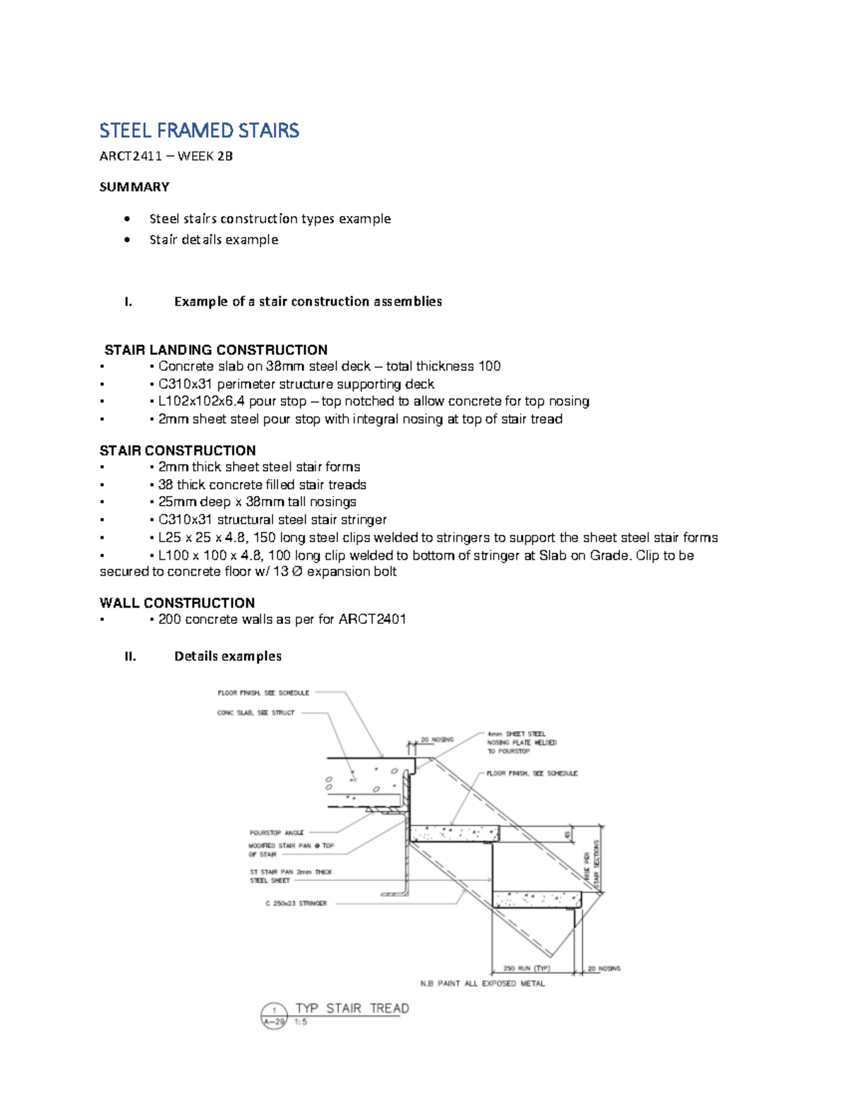 2411-W2B- Stair - STEEL FRAMED STAIRS ARCT2411 – WEEK 2B SUMMARY ...