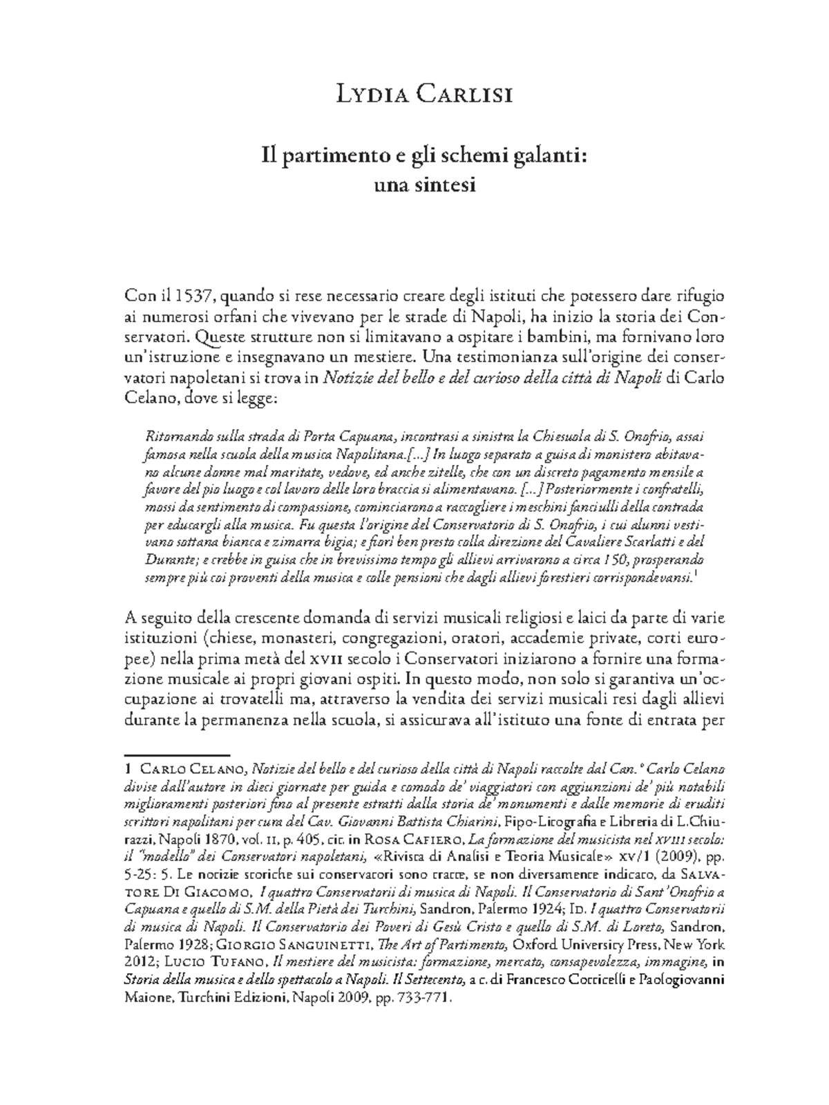 Partimenti e schemi Galanti di Lydia Carlisi - Lydia Carlisi Il ...