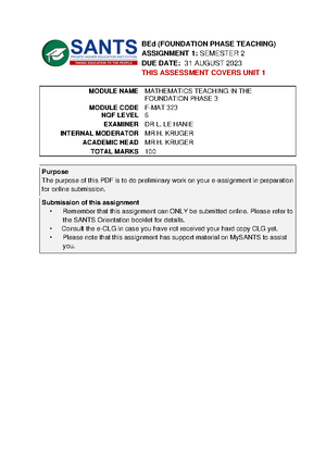 R-PFS 211 Assignment 2 ASG Revised - Always remember to consult the ...