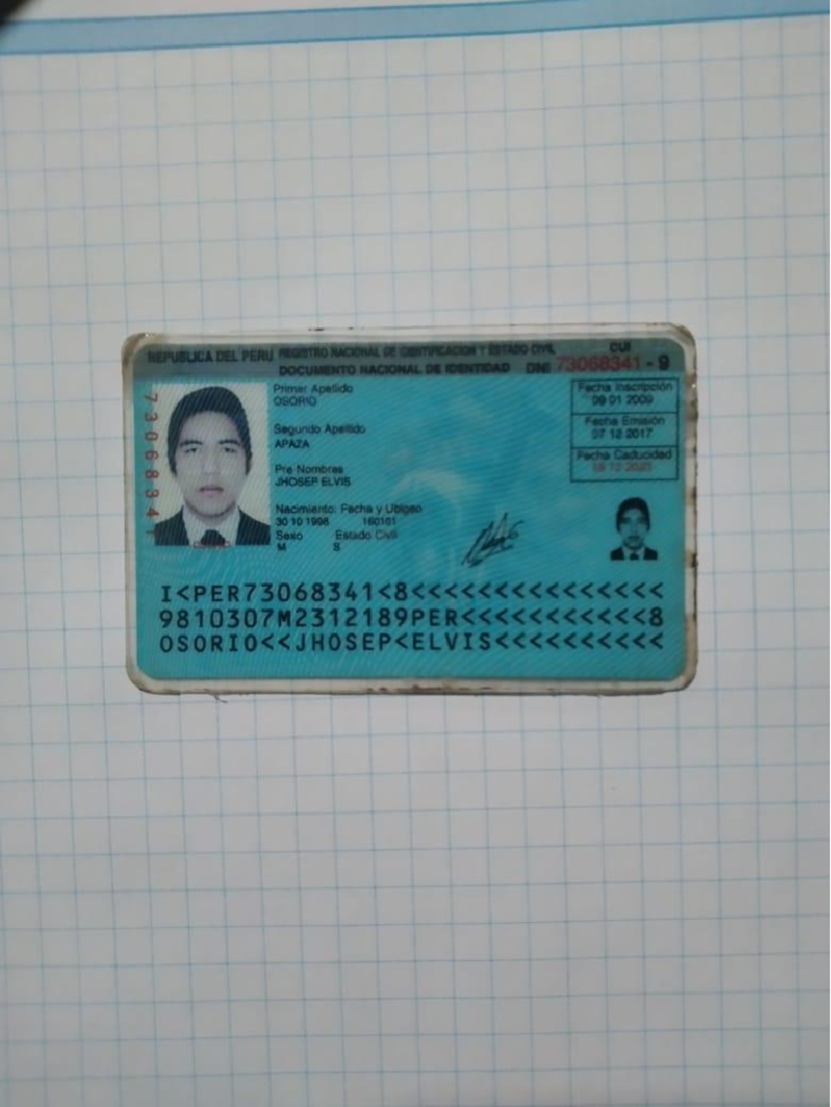 Dni - dni - REPUBLICA DEL PERU REGISTRO NACIONAL DE IDENTIFICACION T ...