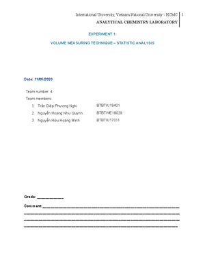 Anachem 1-part1 - analytical chemistry - Studocu