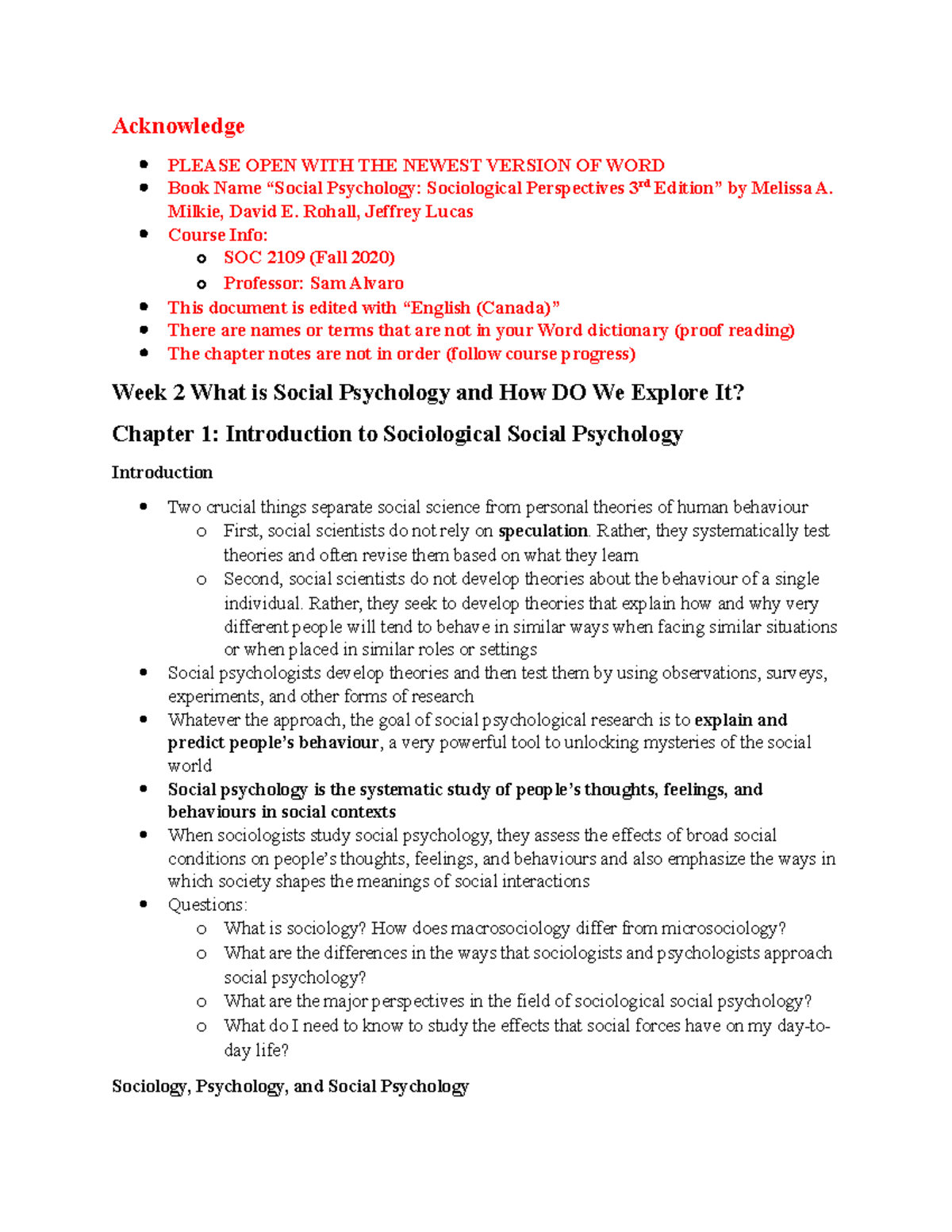 SOC 2109A Book Reading - Acknowledge PLEASE OPEN WITH THE NEWEST ...