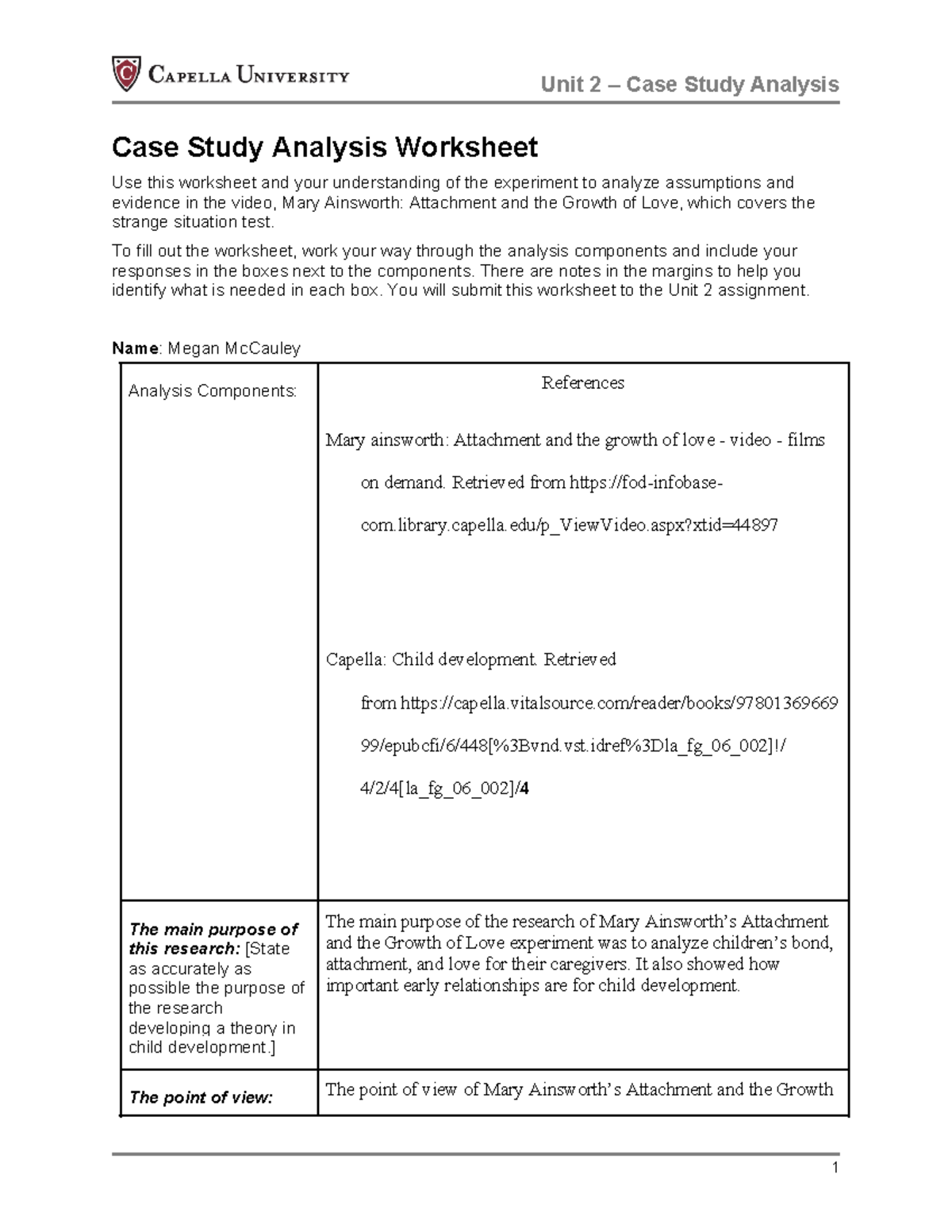 Cf Case Analysis Worksheet PSYC2700 (1).docx final - Unit 2 – Case ...