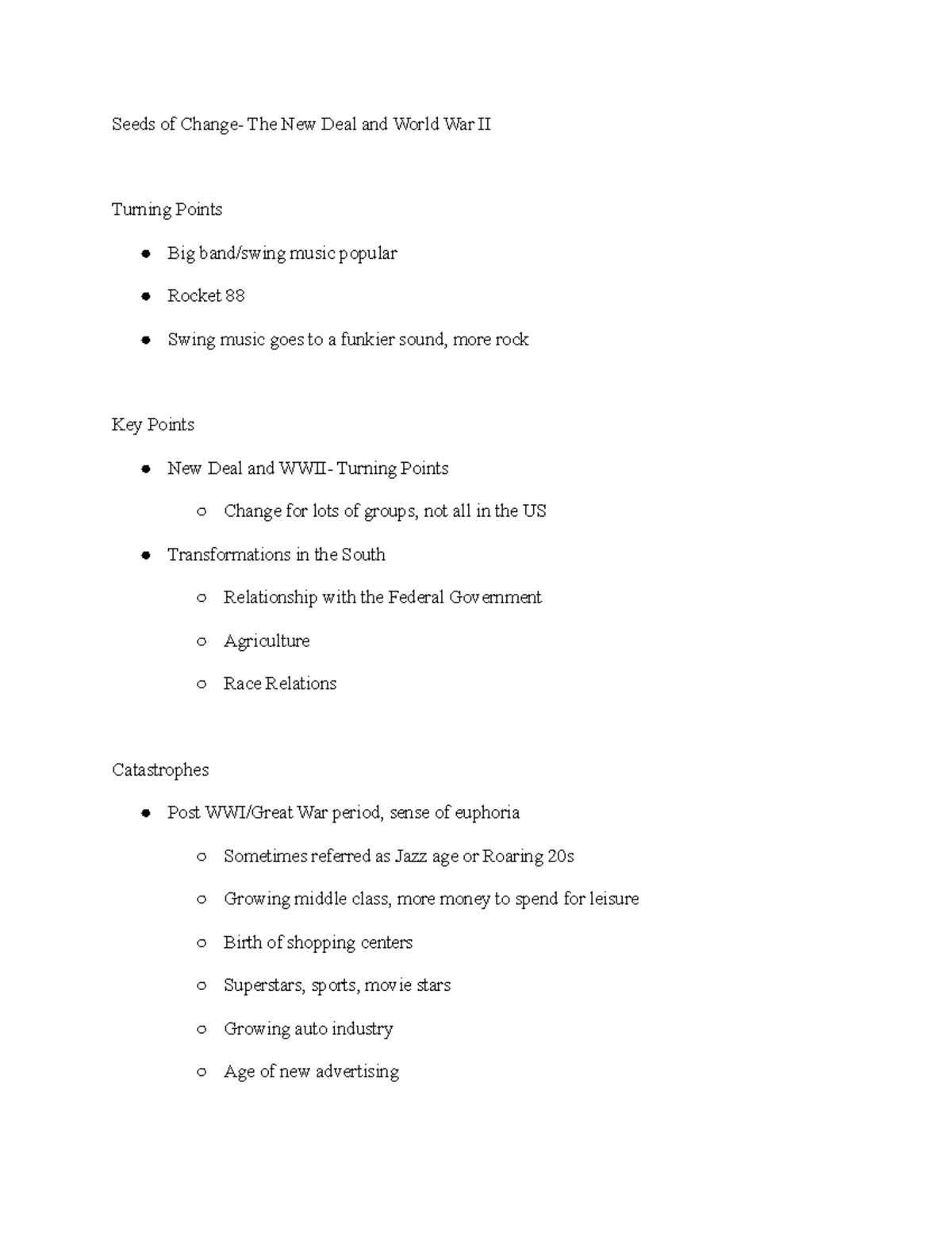 Seeds of Change- The New Deal and World War II - Studocu