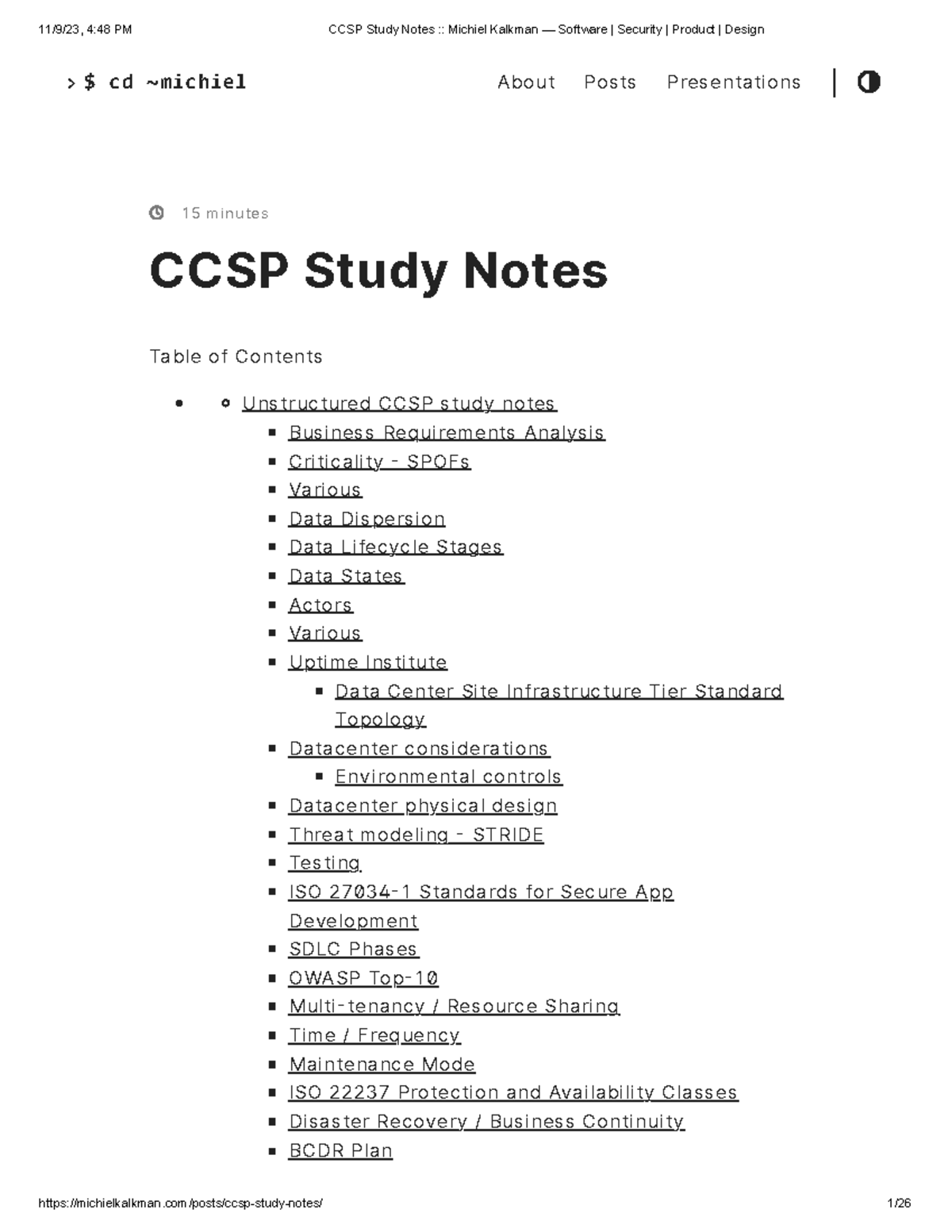 Managing Cloud Security - D320 - CCSP Study Notes Table of Contents ...
