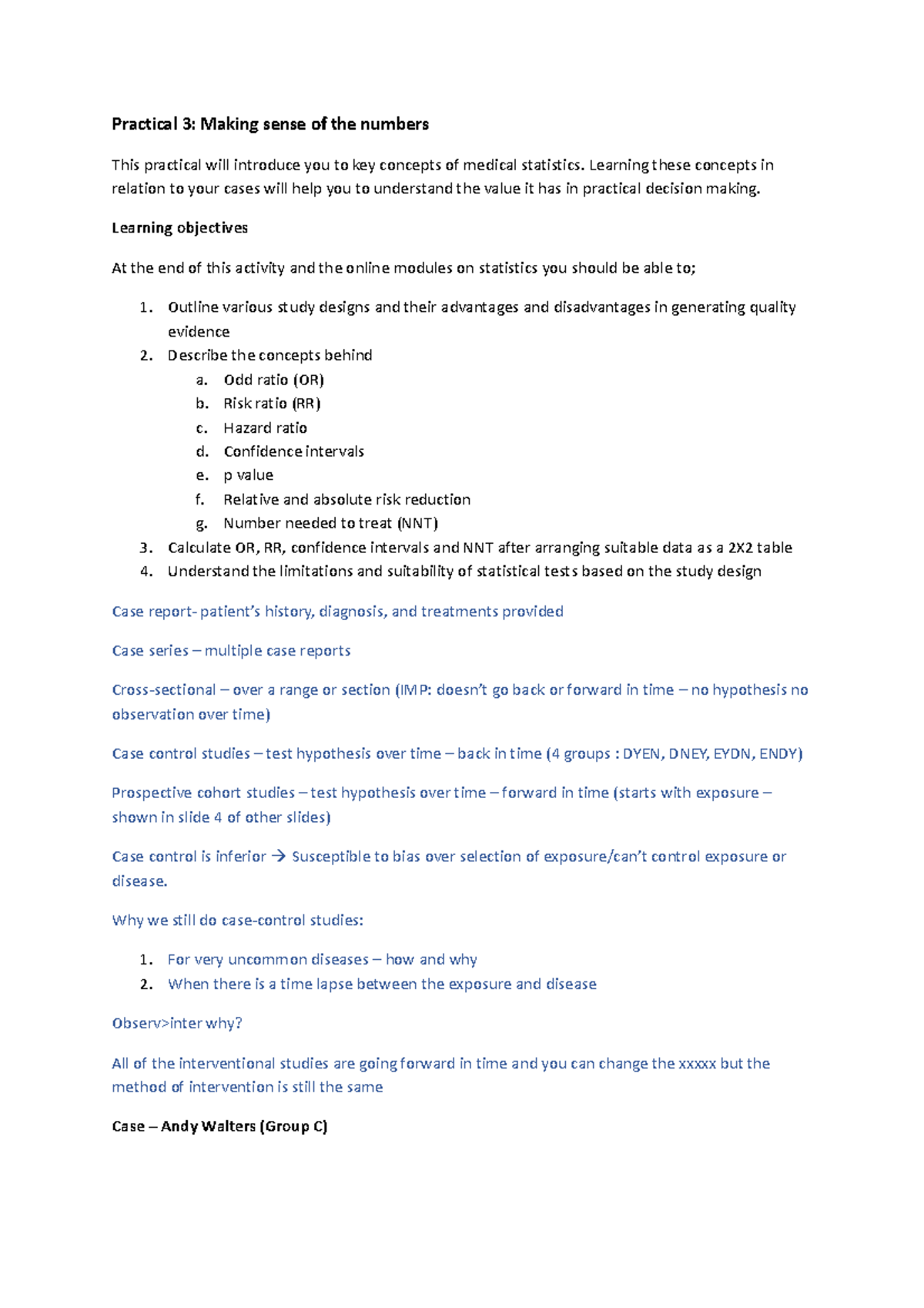 Practical 3 Worksheet - Practical 3: Making sense of the numbers This ...