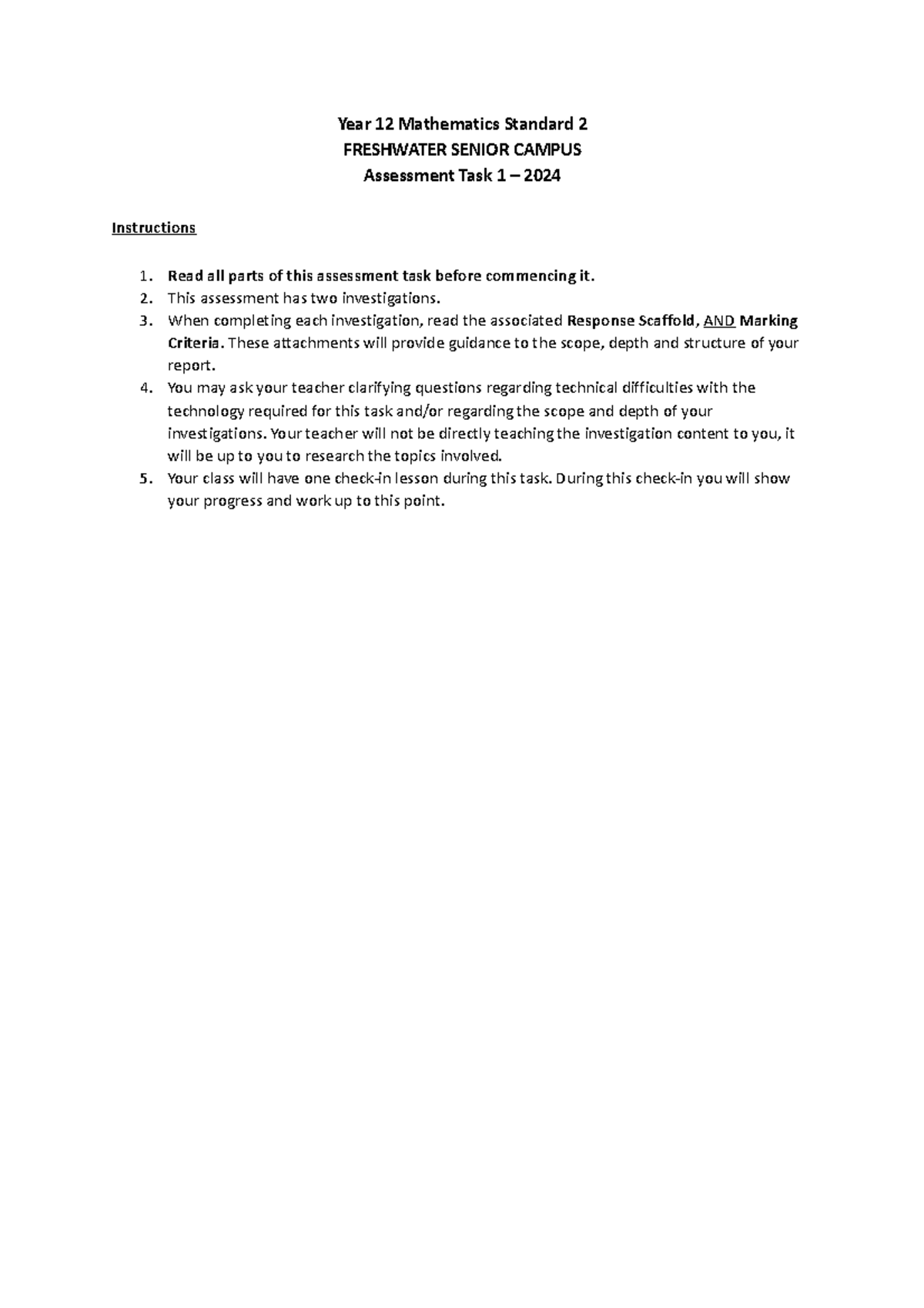 12 mathematics-standard-2 assessment-task-1 investigation 2024 - Year ...