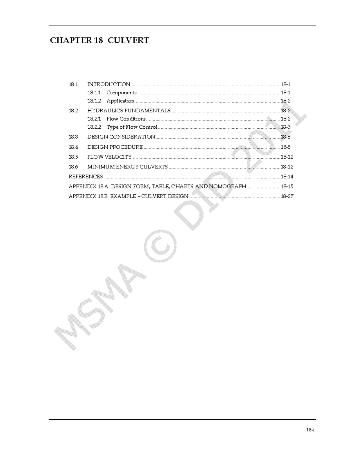 Chapter 18 - Culvert-2nd-ed - CHAPTER 18 CULVERT 18 18 INTRODUCTION ...