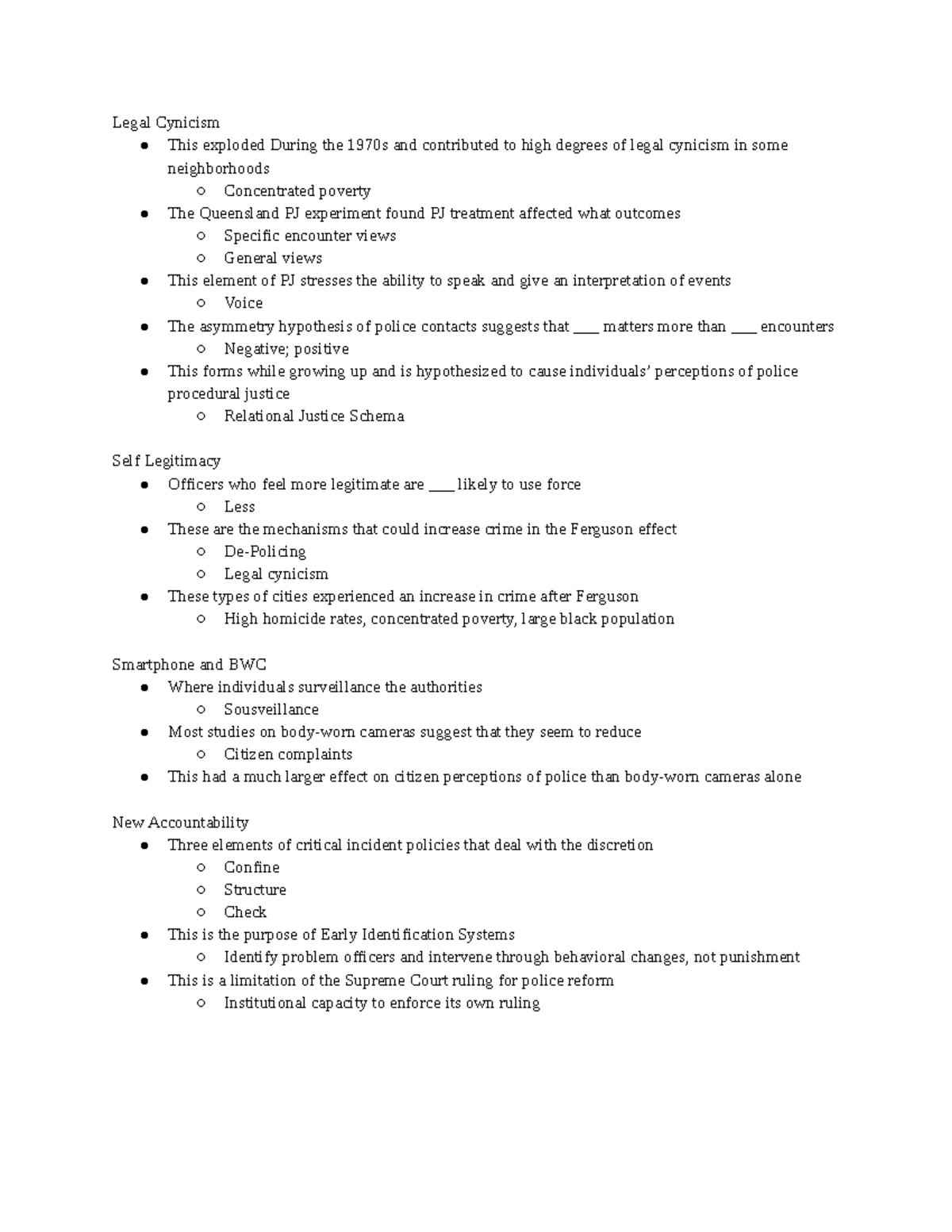 Jepardy Review Exam 3 - Dr. Thompson - Legal Cynicism This exploded ...