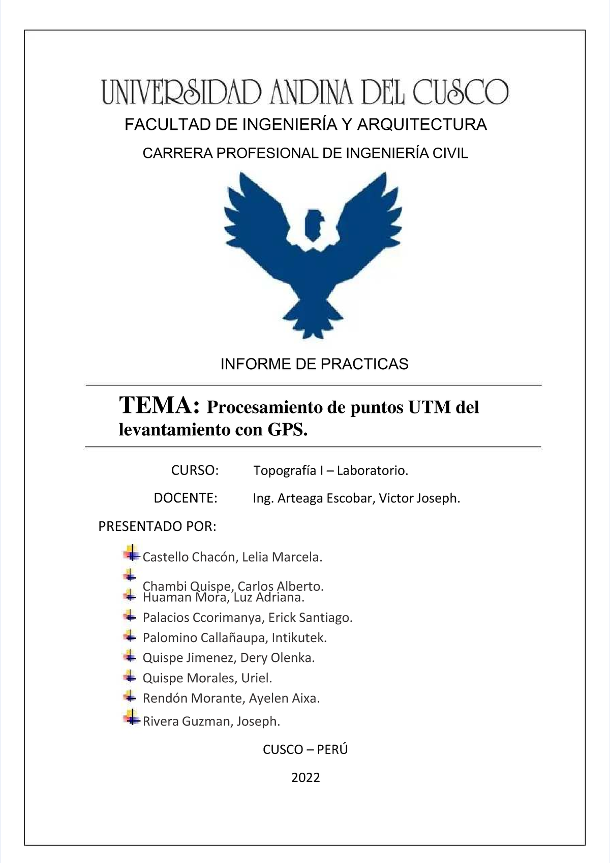 Pdf-procesamiento-de-puntos-utm-del-levantamiento-con-gps compress - FACULTAD DE INGENIERÍA ...