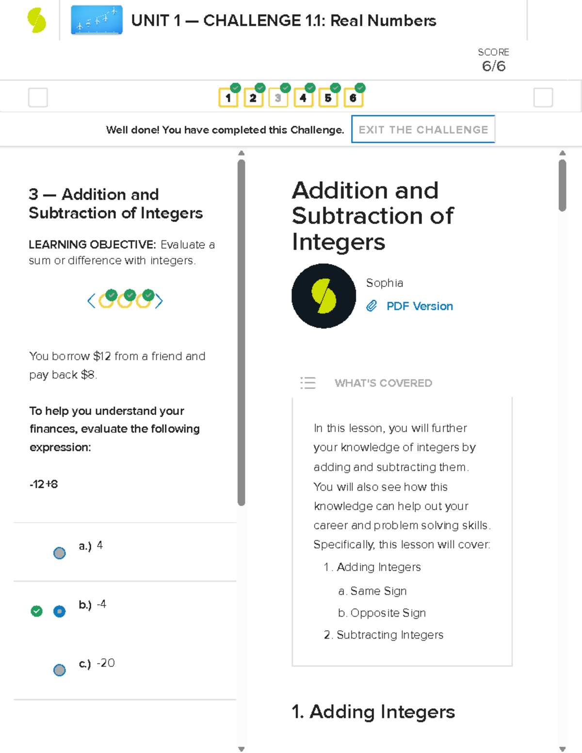 Introduction to College Mathematics - Challenge 1.1 Real Numbers 3 - 3 ...
