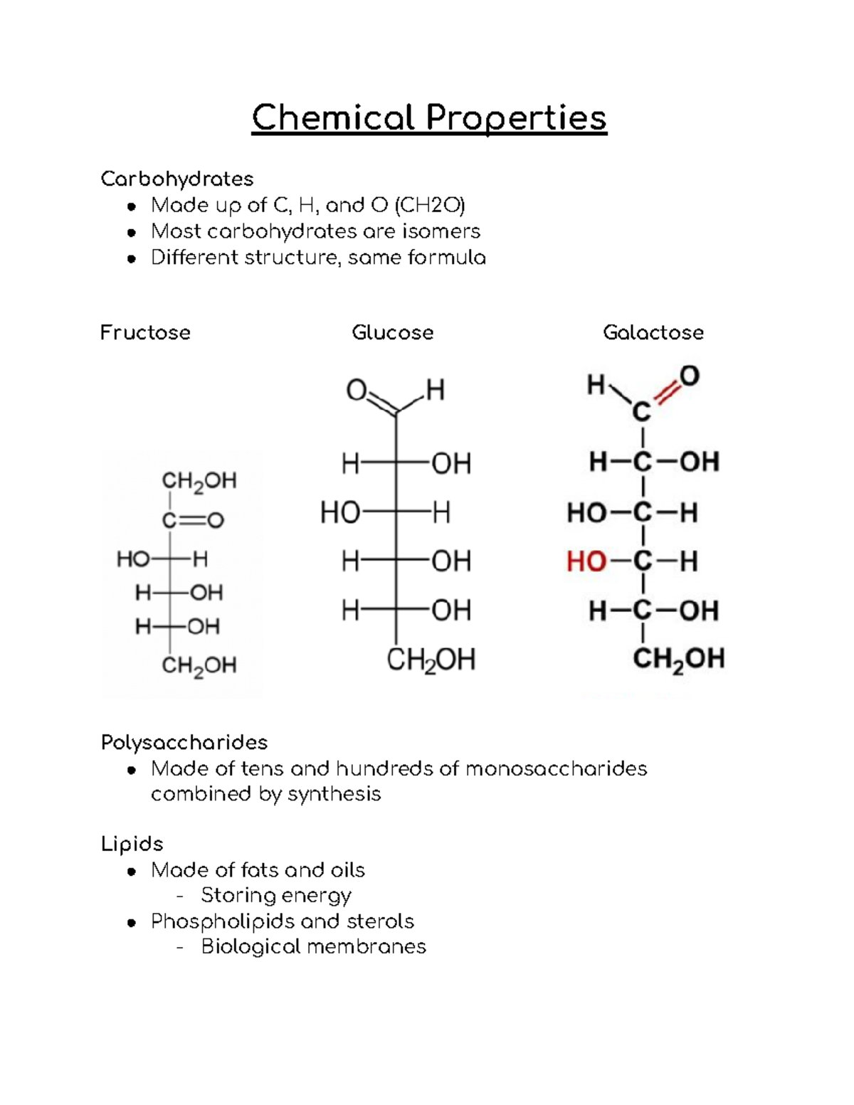 Microbiology Chemical Properties - Chemical Properties Carbohydrates ...