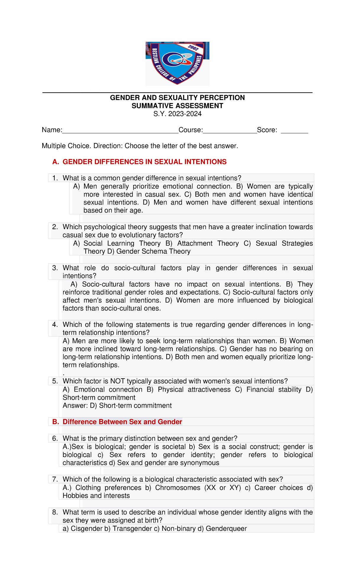 Gender-and-Sexuality-Perception summative - GENDER AND SEXUALITY ...