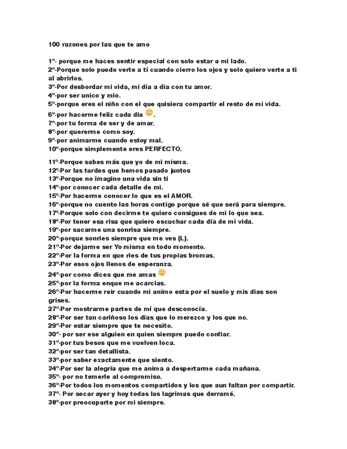 100-razones-100 - 100 razones por las que te amo 1º- porque me haces ...