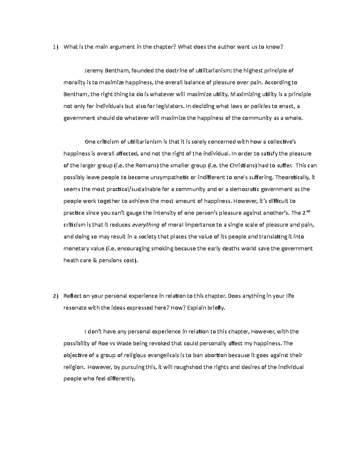 Assignment #02 - What is the main argument in the chapter? What does the author want us to know ...