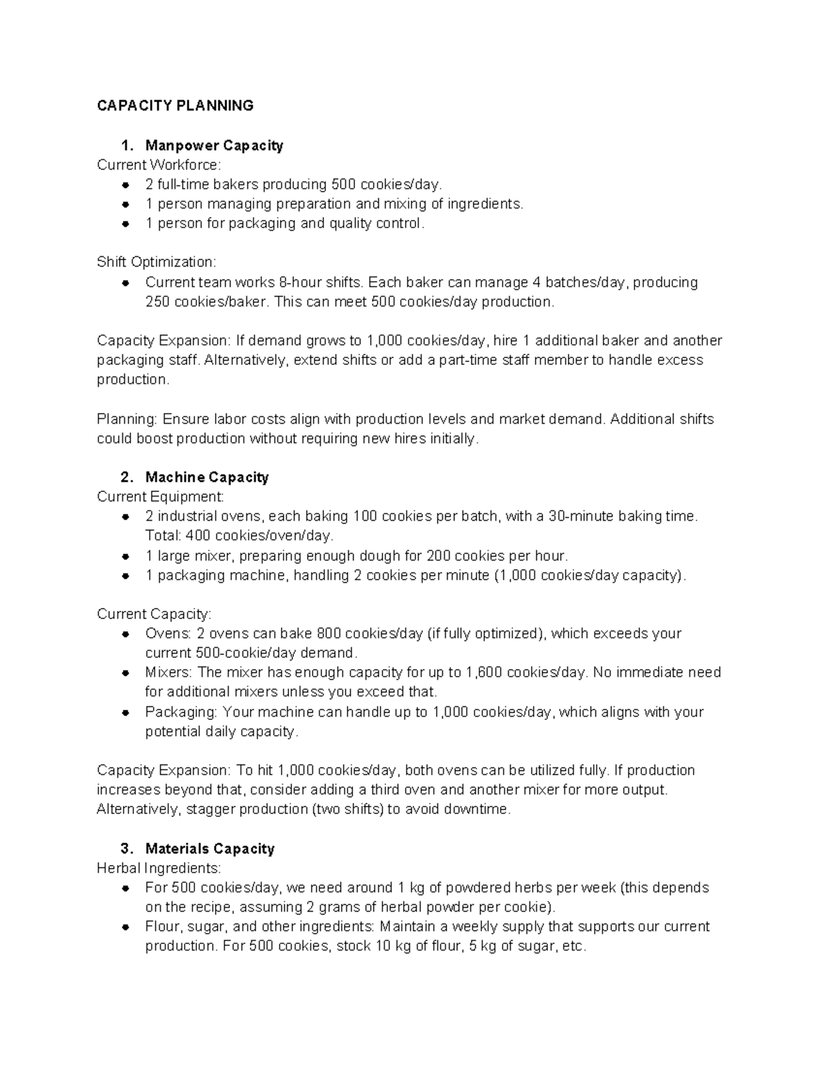 Capacity- Planning - CAPACITY PLANNING Manpower Capacity Current ...