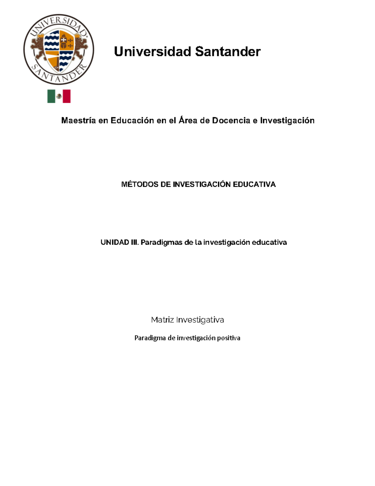 Matriz Metodologia - Universidad Santander Maestría en Educación en el ...