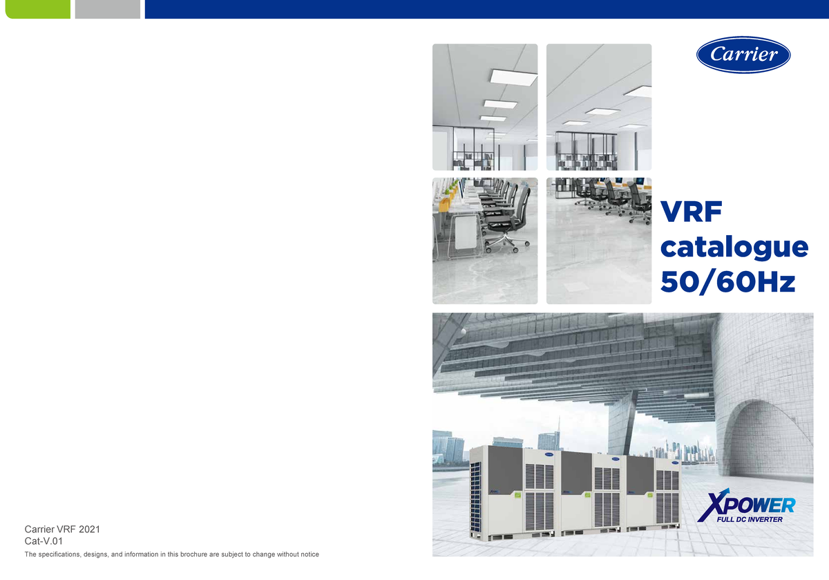VRF Brochure - 3TGWERWYE4TUYEYRUEYT - CarrierVRF 2021 Cat-V. The ...