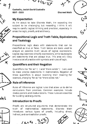 Discrete Mathematics Tutorial - Graphs, integers, logic-based assertions, and other objects with ...