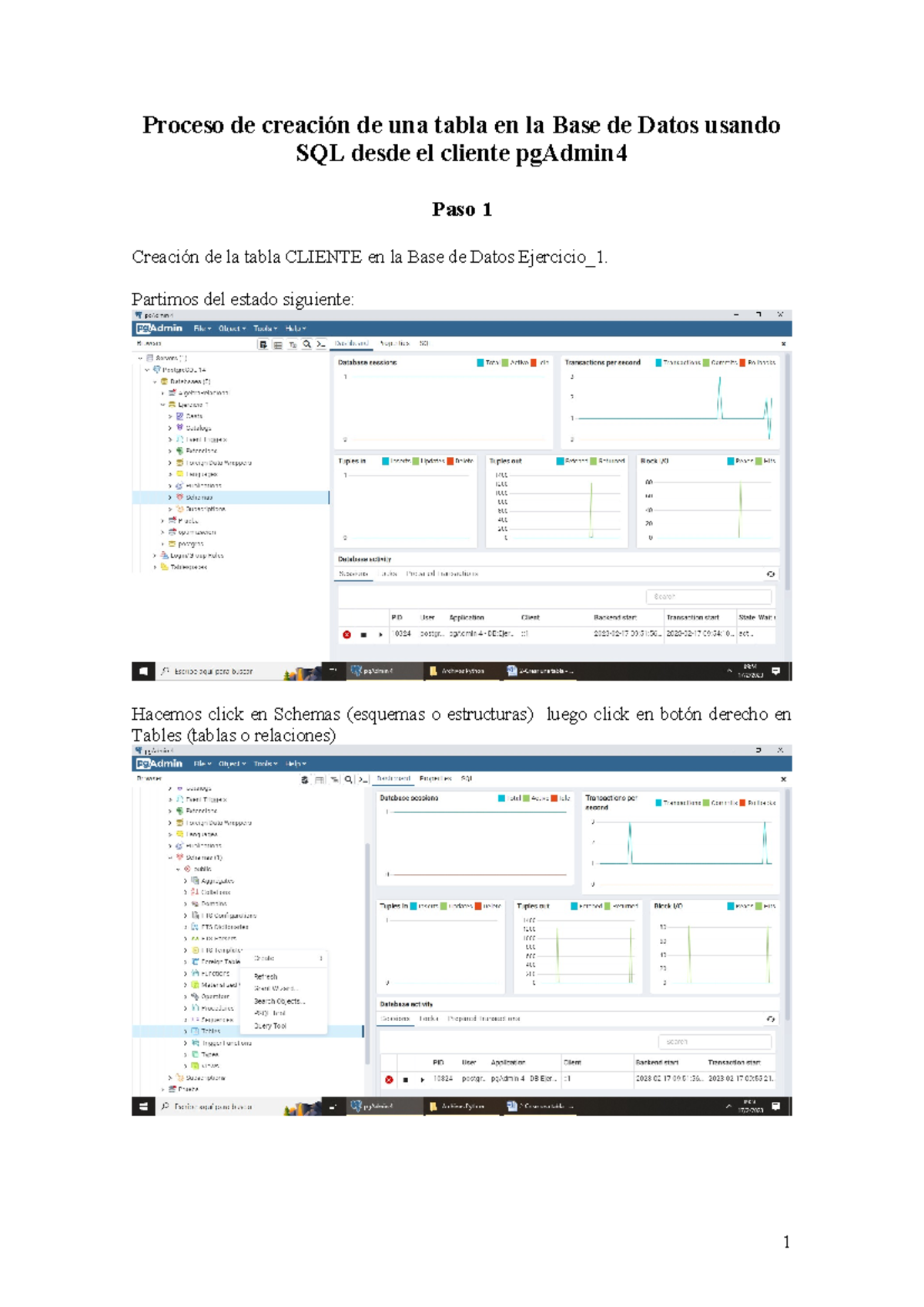 2-Crear una tabla - dsd - Proceso de creación de una tabla en la Base de Datos usando SQL desde ...