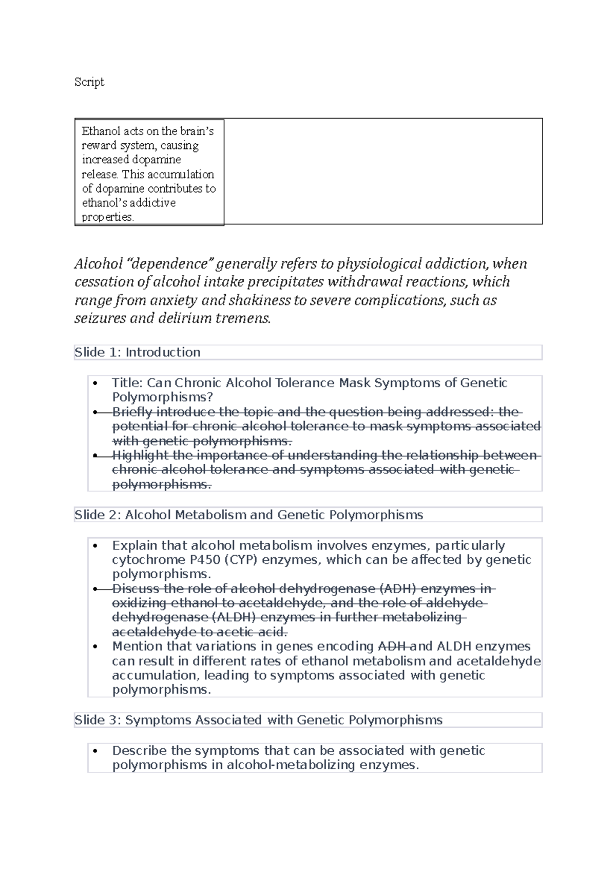 EBL2B Script - Here ya go matey - Script Alcohol “dependence” generally ...