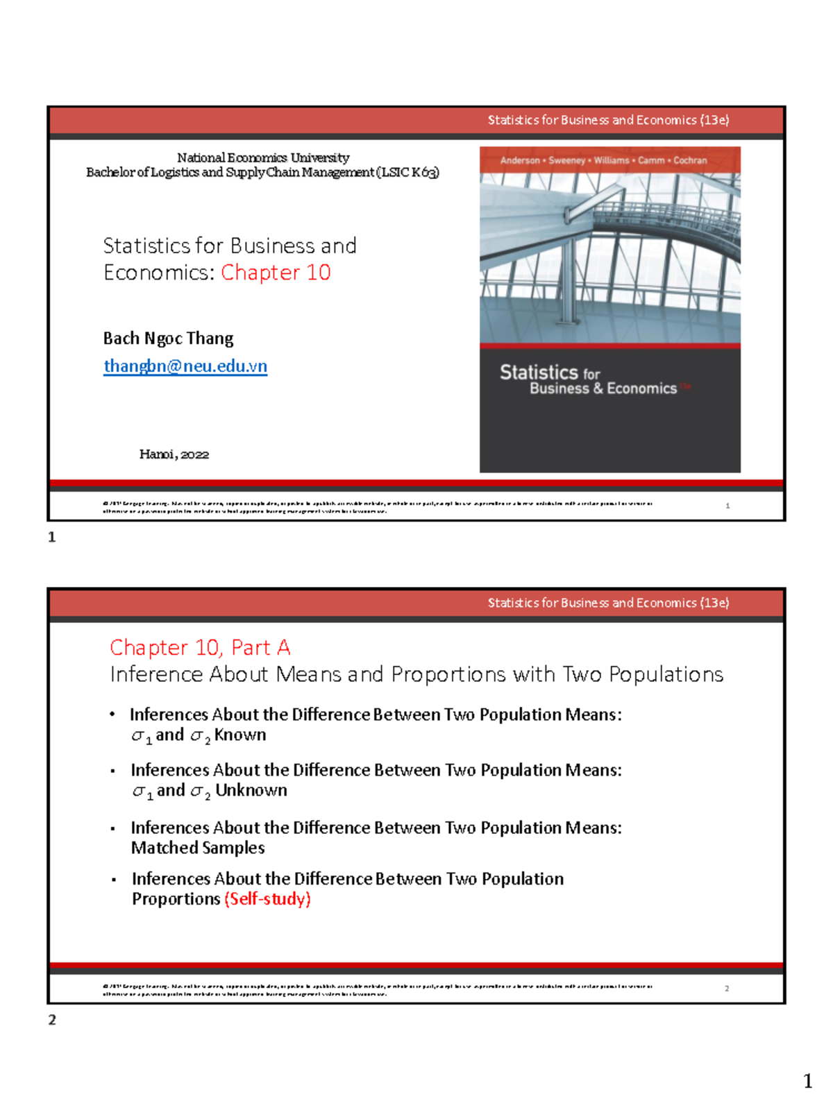 Lecture 13 Chap. 10 Inference about means and proportions to Students ...