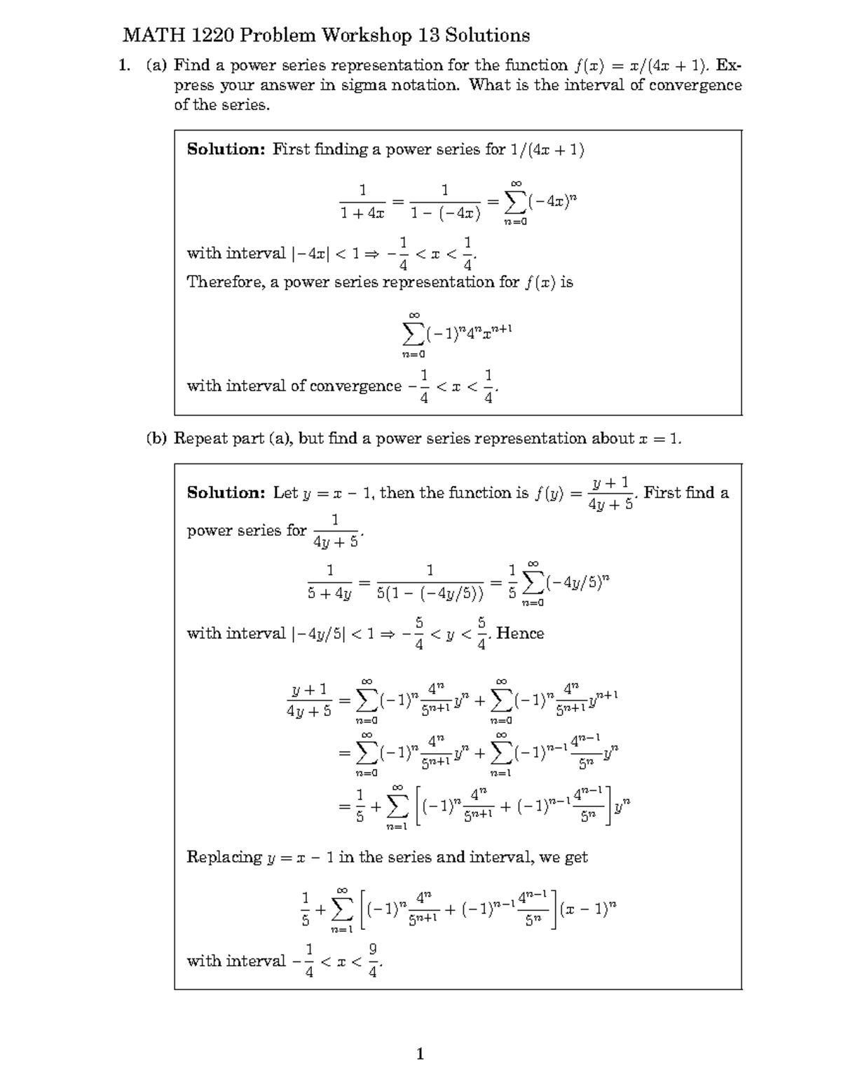 1220 PW13 Solutions 52bba0ea9bb68b520a532f232730 e19d - MATH 1220 ...