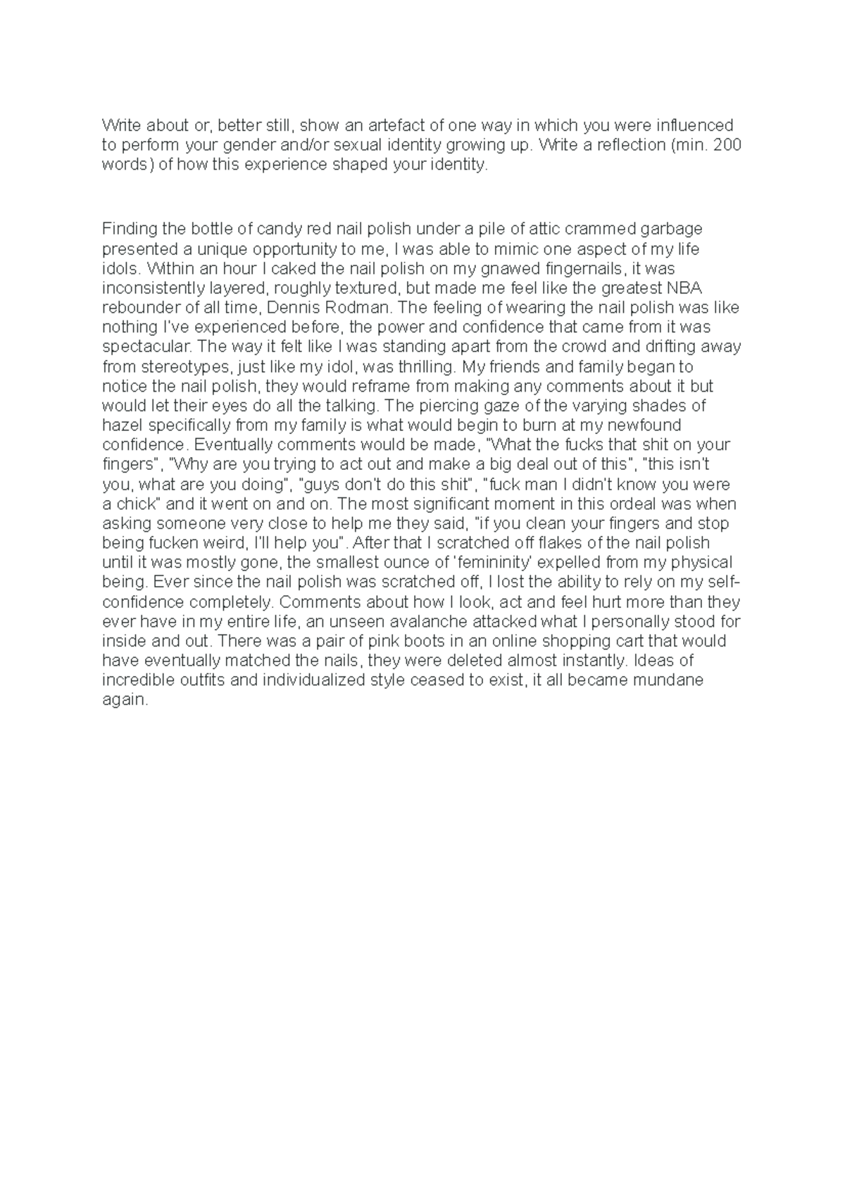 Reflective exercise / vignette - 021407 - Studocu