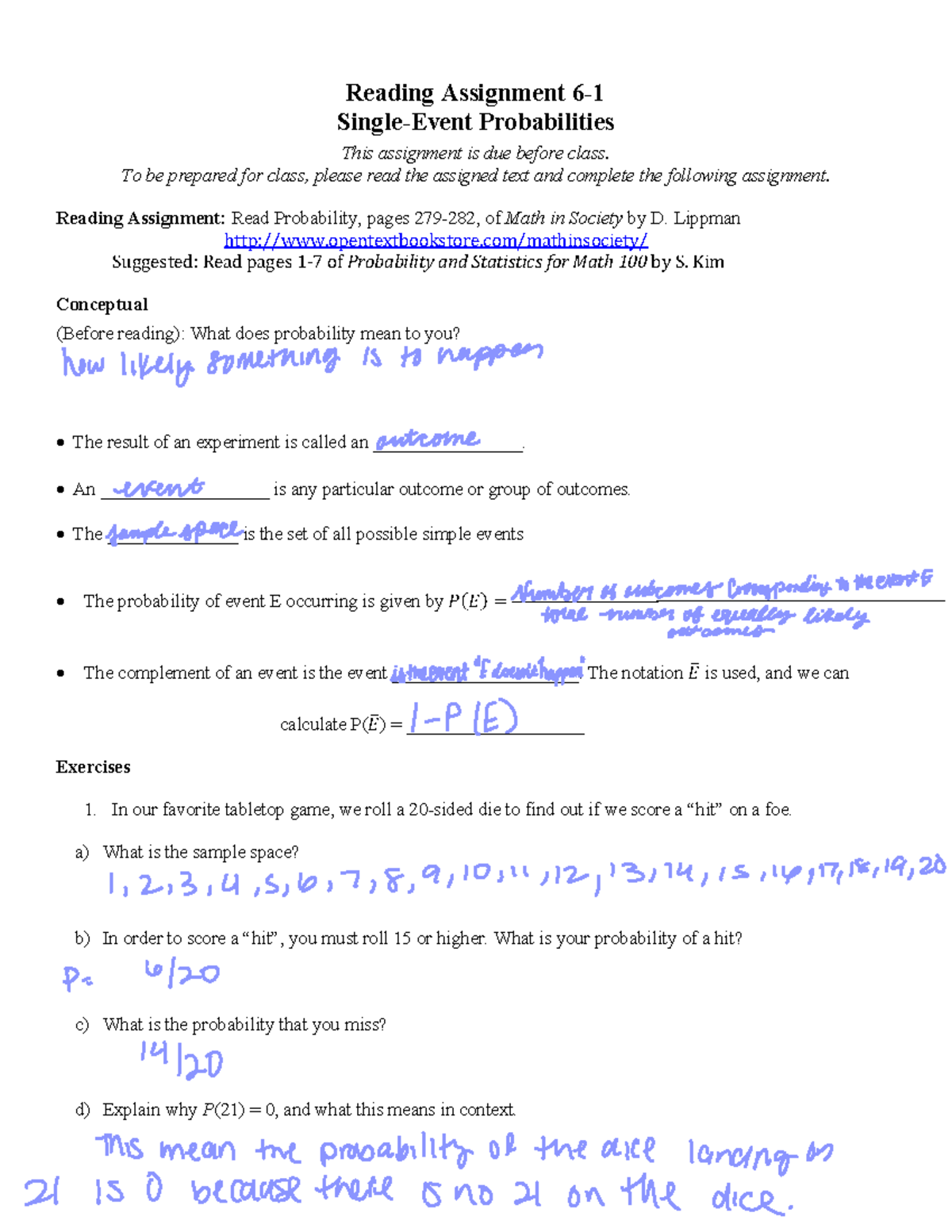RA6-1 - Reading assignment answers - Reading Assignment 6- Single-Event ...
