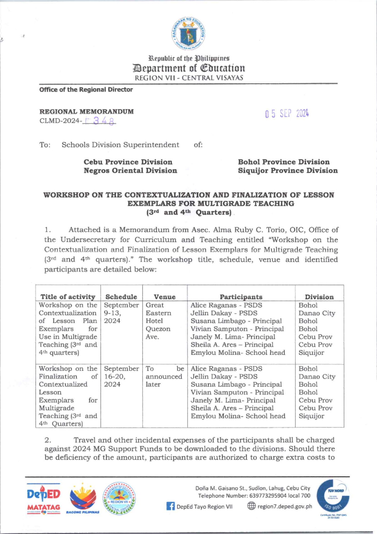 MLC-CLMD-2024-348 Records Regionvii - NG G STATEMENT Republic of the ...
