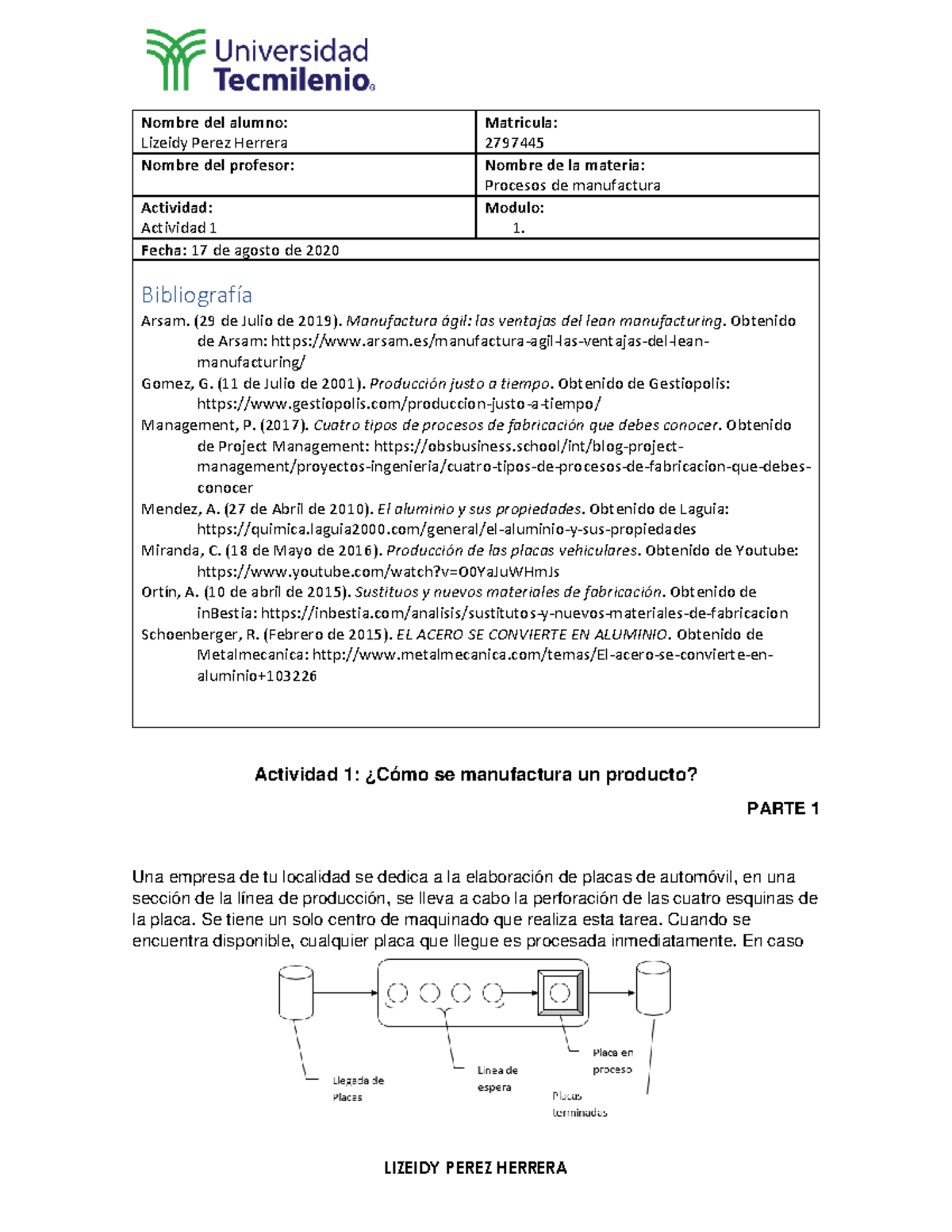 ACT.1 (PROC - ACTIVIDAD 1 PROCESOS DE MANUFACTURA TUVE 100 - Warning: TT: undefined function: 32 ...
