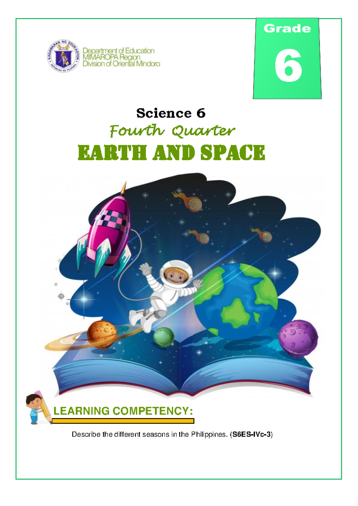 Science 6 Q4 WEEK 3 - ####### Science 6 ####### Fourth Quarter EARTH ...