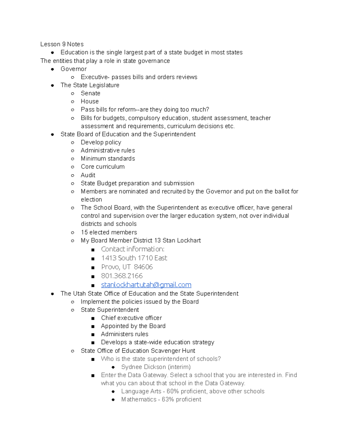 Lesson 9 & 10 Notes - Online course with Professor Julie Williams ...