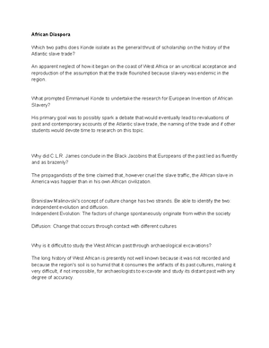 African Diasporanotes - African Diaspora Notes What does African ...